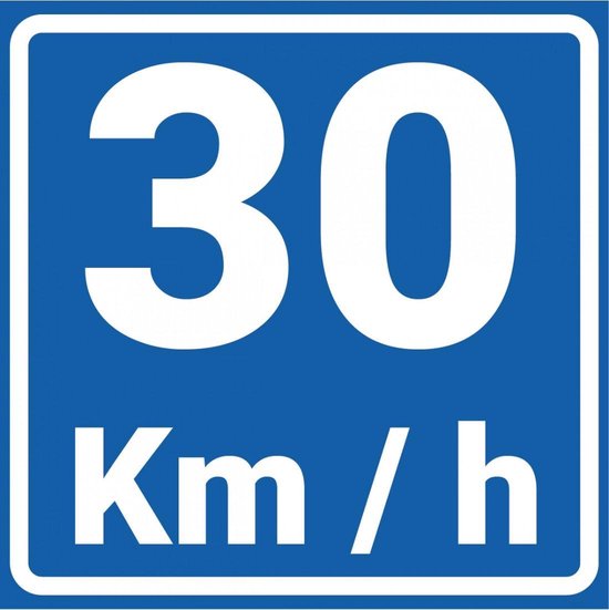 Adviessnelheid 30 km sticker, A4 100 x 100 mm | bol.com