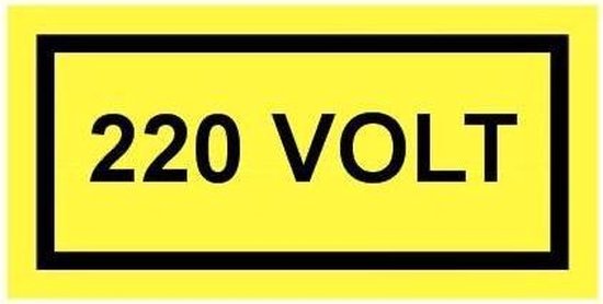 220 volt sticker 100 x 50 mm | bol.com