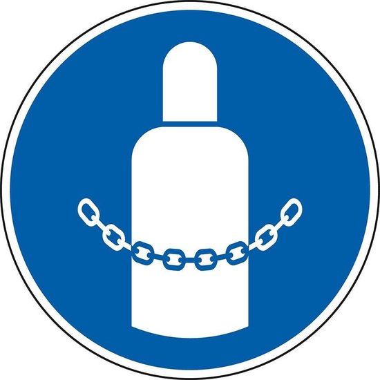 Gasfles beveiligen sticker - ISO 7010 - M046 200 mm | bol