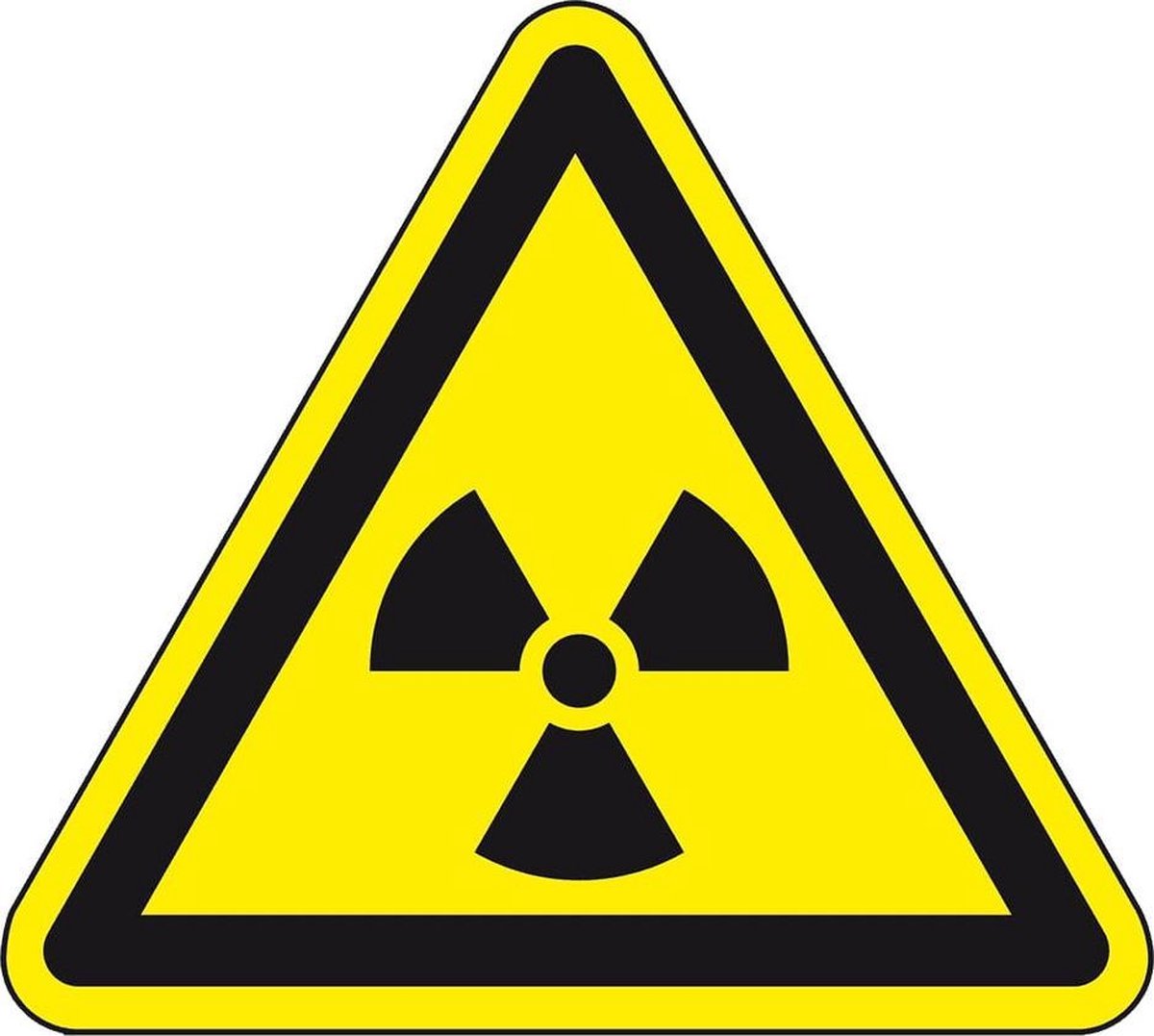 Waarschuwingssticker radioactieve stoffen - ISO 7010 - W003 50 mm - 10 ...