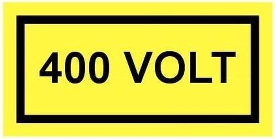400 volt sticker 100 x 50 mm | bol