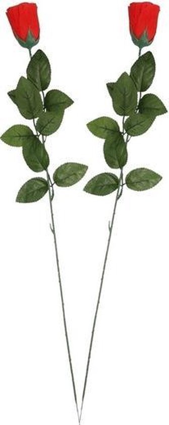 2x Rode Rosa/roos kunstbloem 60 cm - Kunstrozen - Kunstbloemen ...