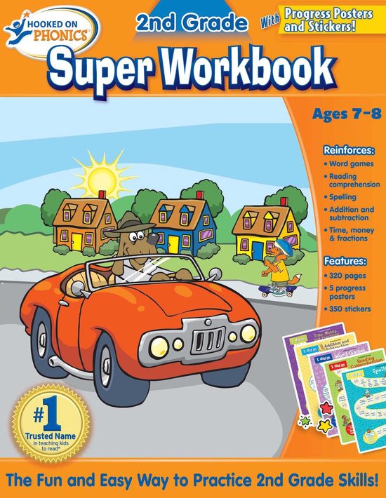 Hooked on Phonics 2nd Grade Super Workbook [With Poster], Hooked On ...