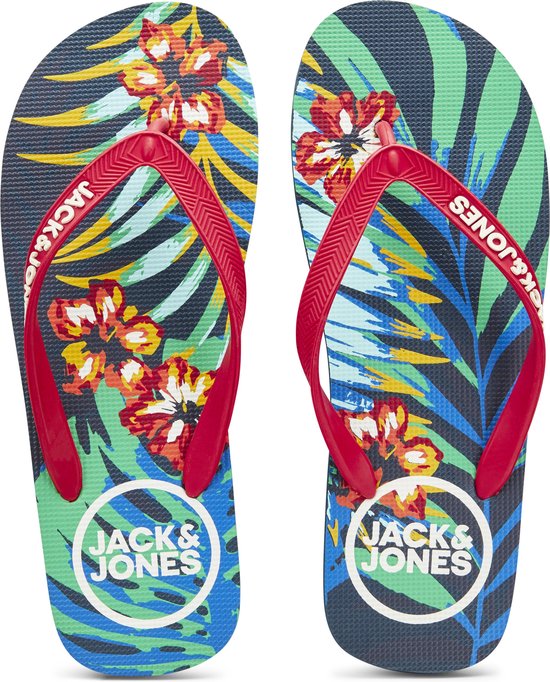 JACK&JONES JWFPRINT TROPICAL PACK FLIP FLOP Heren Slippers - Maat 40 41 ...