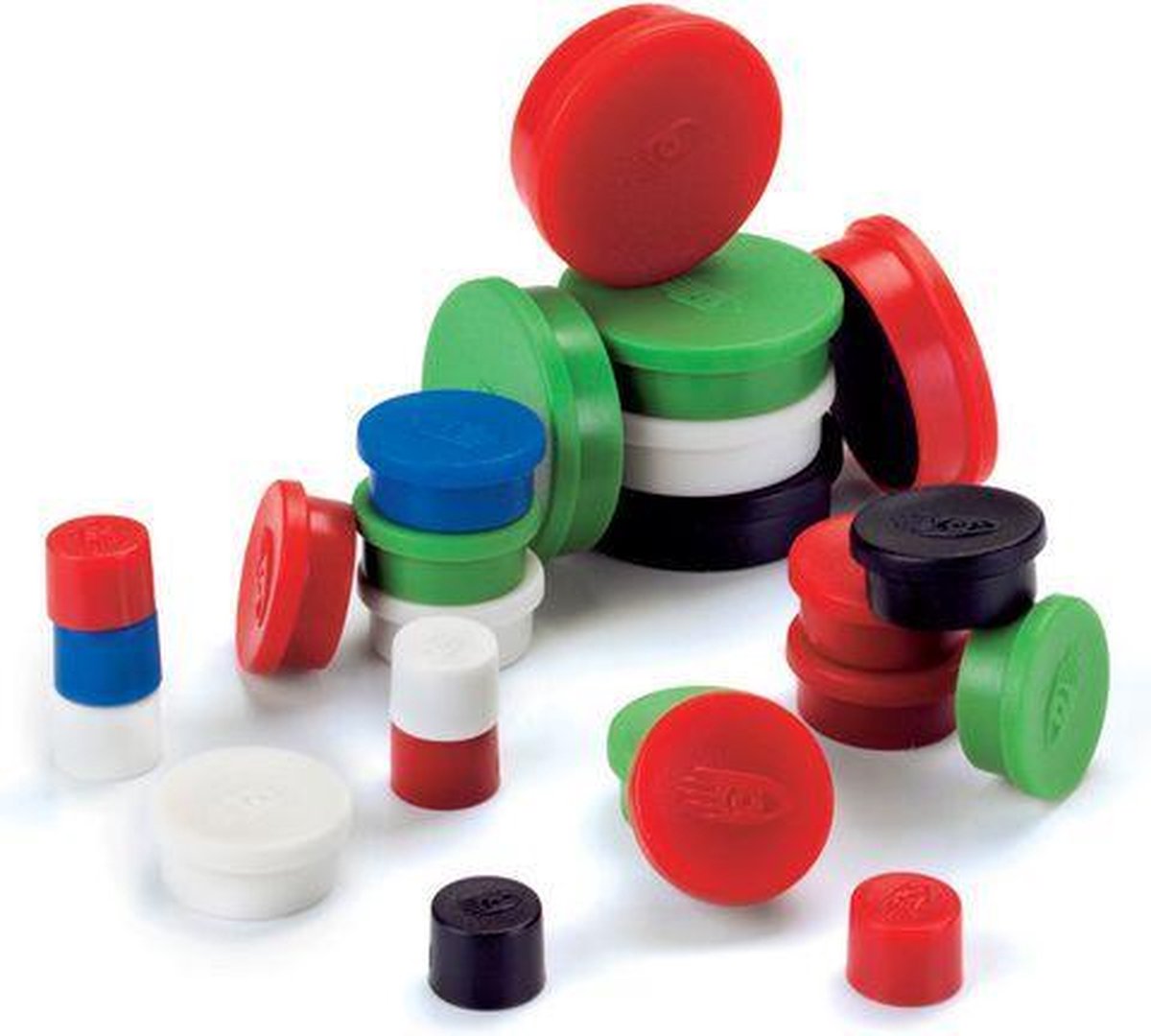 Legamaster Magneet rond 35 mm, magneetsterkte 2500 gram, rood (pak 10 ...