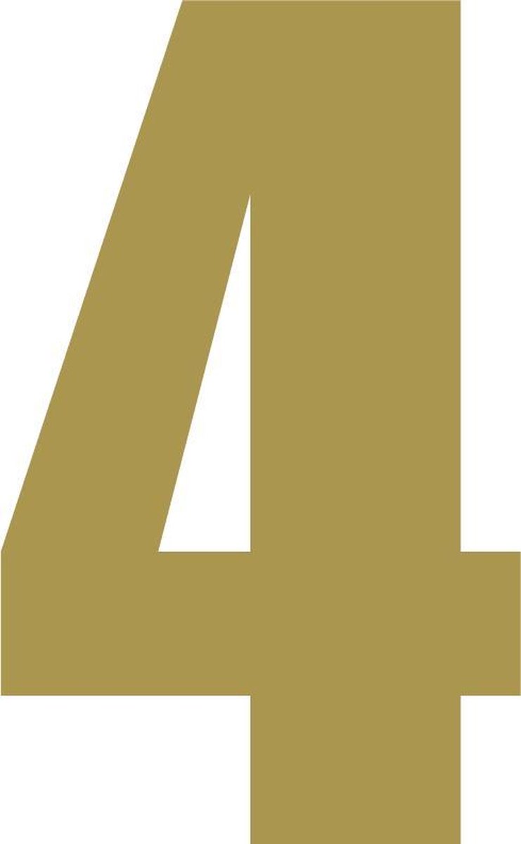 Cijfer 4 Cijfersticker Dikgedrukt - Deursticker - Kliko Sticker ...