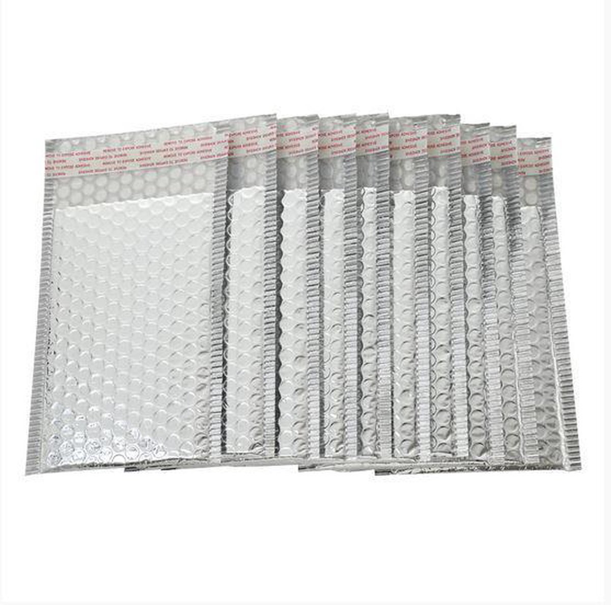 50 stuks luxe luchtkussen enveloppen zilver 25x15 cm | bol.com