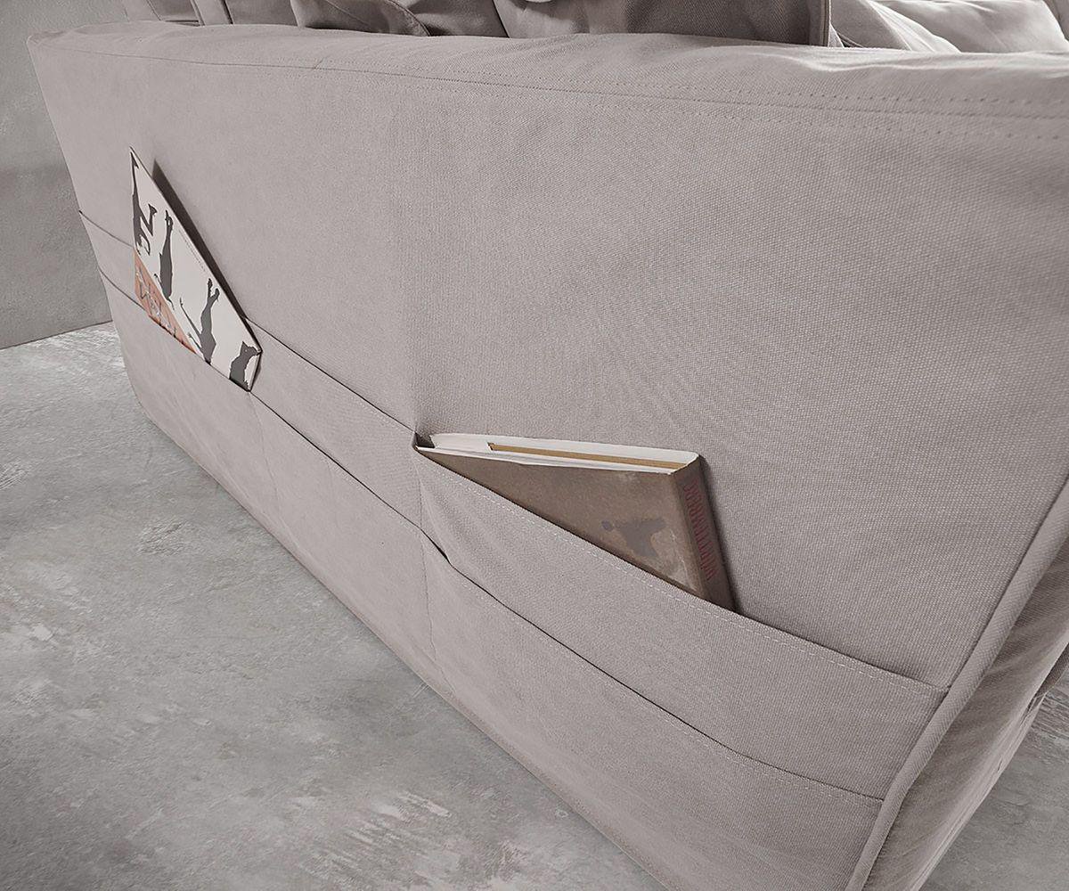 XXl bank noelia lichtgrijs 240x145 cm inclusief kussenovertrek bank ...