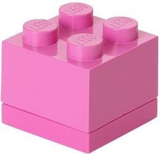 Set van 2 - Opbergbox Mini 4, Roze - LEGO | bol