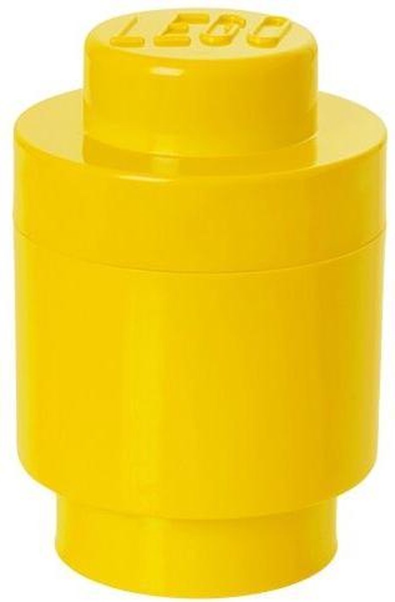Set van 4 - Opbergbox Brick 1 Rond, Geel - LEGO | bol.com