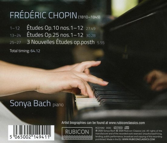 Chopin: Etudes, Sonya Bach | CD (album) | Muziek | bol.com