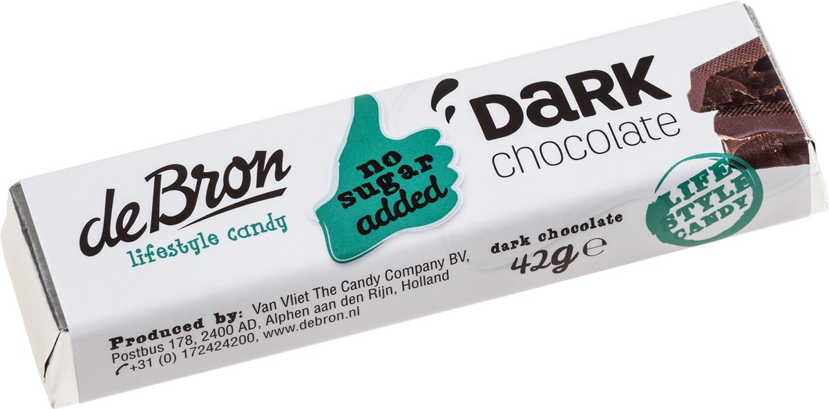 De bron Suikervrije Choco Reep Puur 42 gr | bol.com