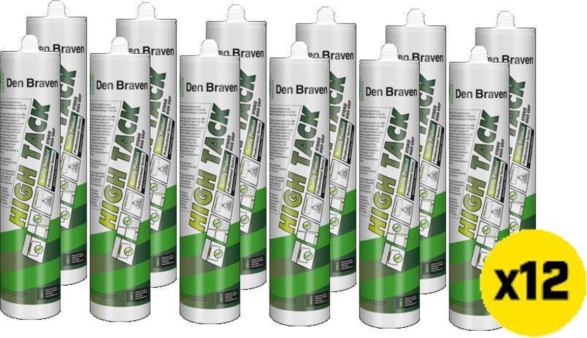 bol.com | Den braven zwaluw High Tack 290ml (Set van 12 kokers)