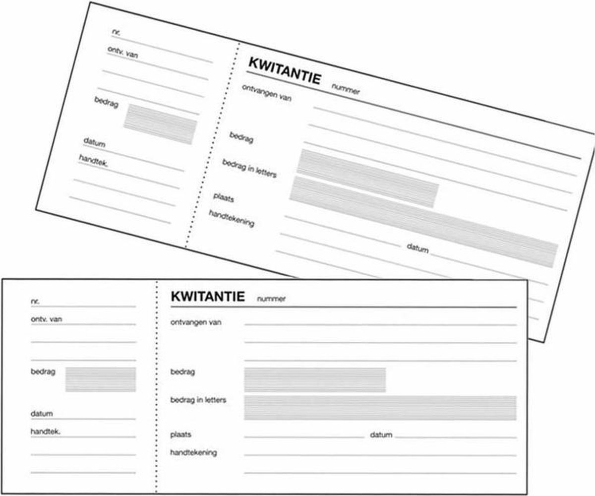 2x Kwitantieboekje 100 vel - Kwitantieboekjes bonnenboekjes ...