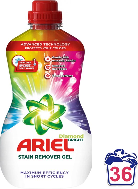 Ariel Diamond Bright Vlekverwijderaar Vloeibaar Gekleurde Was 950 ml | bol