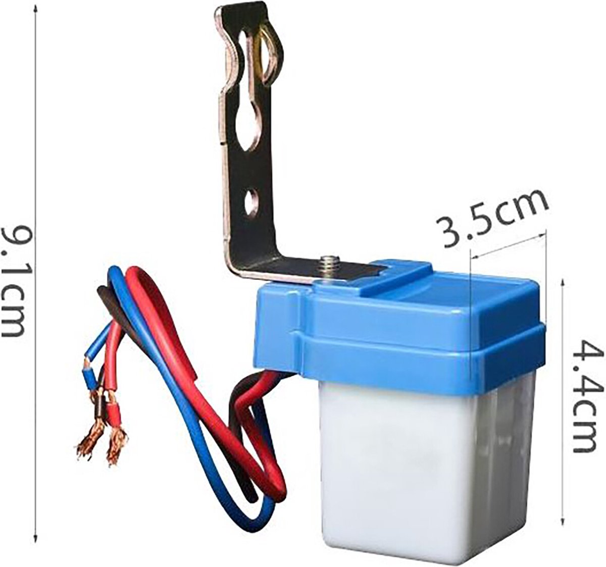 Schemerschakelaar Lichtsensor - Spatwaterdicht IP44 - 300W - 6A - Blauw ...