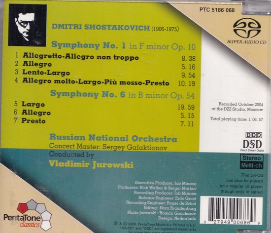 Symphonies Nos. 1 and 6 - Dmitri Shostakovich - Russian National Orchestra o.l.v.... | bol.com