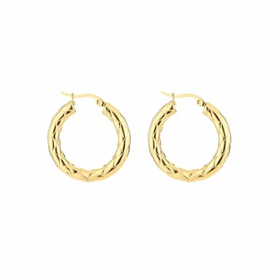 Bijoutheek Oorringen Engraved 5mm Dik Gold | bol