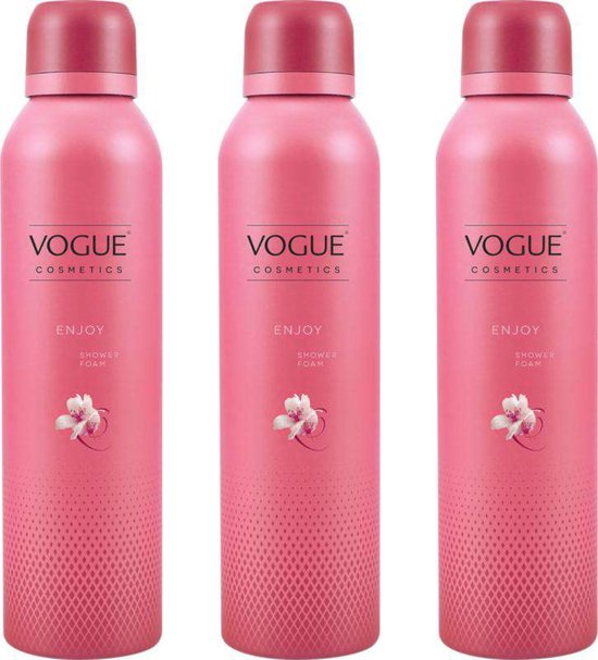 Vogue Cosmetics Douchemiddel Mousse Enjoy Bundelverpakking - 3 x 200 ml | bol.com