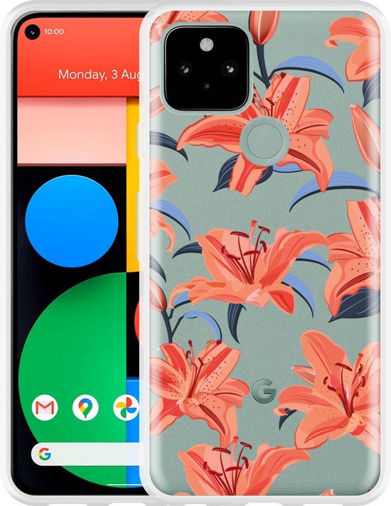 Google Pixel 5 Hoesje Flowers - Designed by Cazy | bol.com