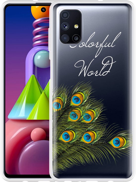 Samsung Galaxy M51 Hoesje Peacock World - Designed by Cazy | bol