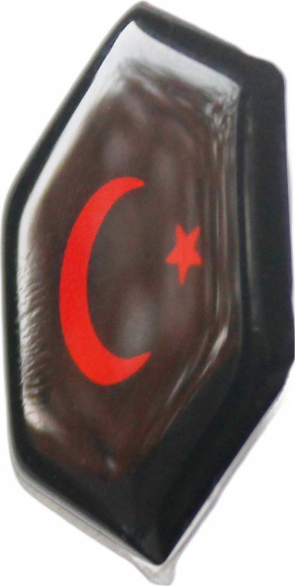 PIAGGIO ZIP LOGO ZWART/TURKSE VLAG ROOD STICKER | bol