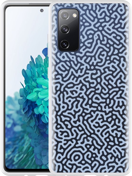 Samsung Galaxy S20 FE Hoesje Blauwe Doodle - Designed by Cazy | bol.com