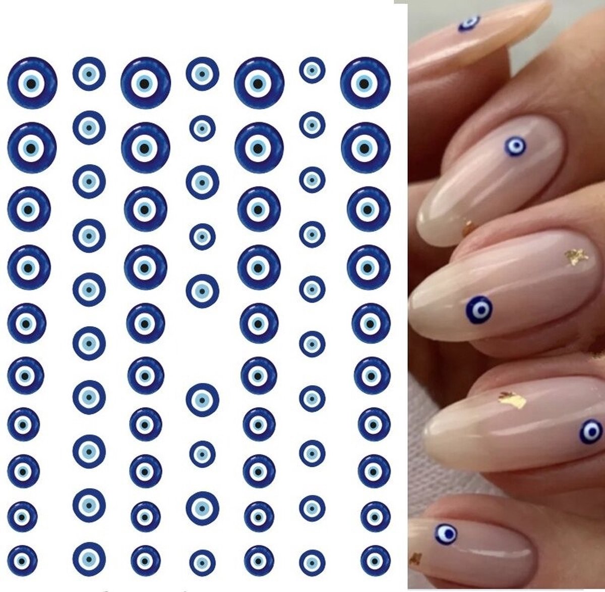 WiseGoods Luxe 3D Nagelstickers Boze Oog - Sticker Nagel - Accessoires ...