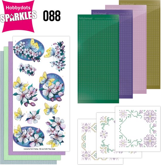 Sparkles Set 88 - Amy Design - Butterfly and Flowers | bol