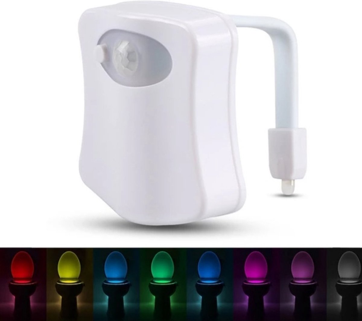 Ledlamp wc lamp toilet lamp 8 kleuren bewegingssensor lamp | bol.com