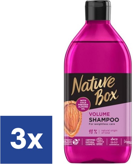 Nature Box Amandel Olie Volume Shampoo - 3 x 385 ml | bol.com