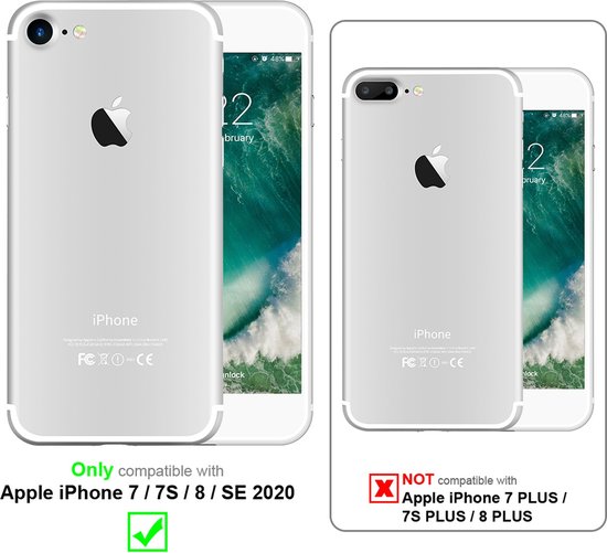 Cadorabo Hoesje voor Apple iPhone 7 / 7S / 8 / SE 2020 in FLUID MAT PAARS -... | bol.com