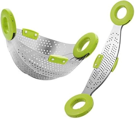 Roestvrij staal telescopisch keuken vergiet inklapbaar vergiet ...