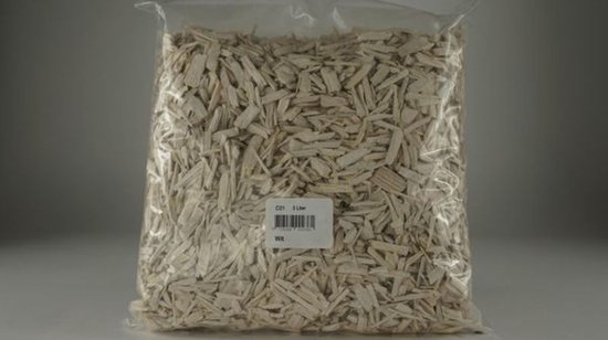 Hout En Stokken - Zak á 3 Liter Houtsnipper 10/20mm Wit | bol.com