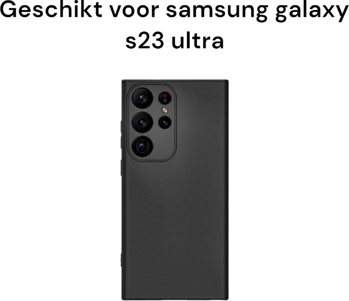 samsung galaxy s23 ultra siliconen achterkant zwart samsung galaxy s23 ...