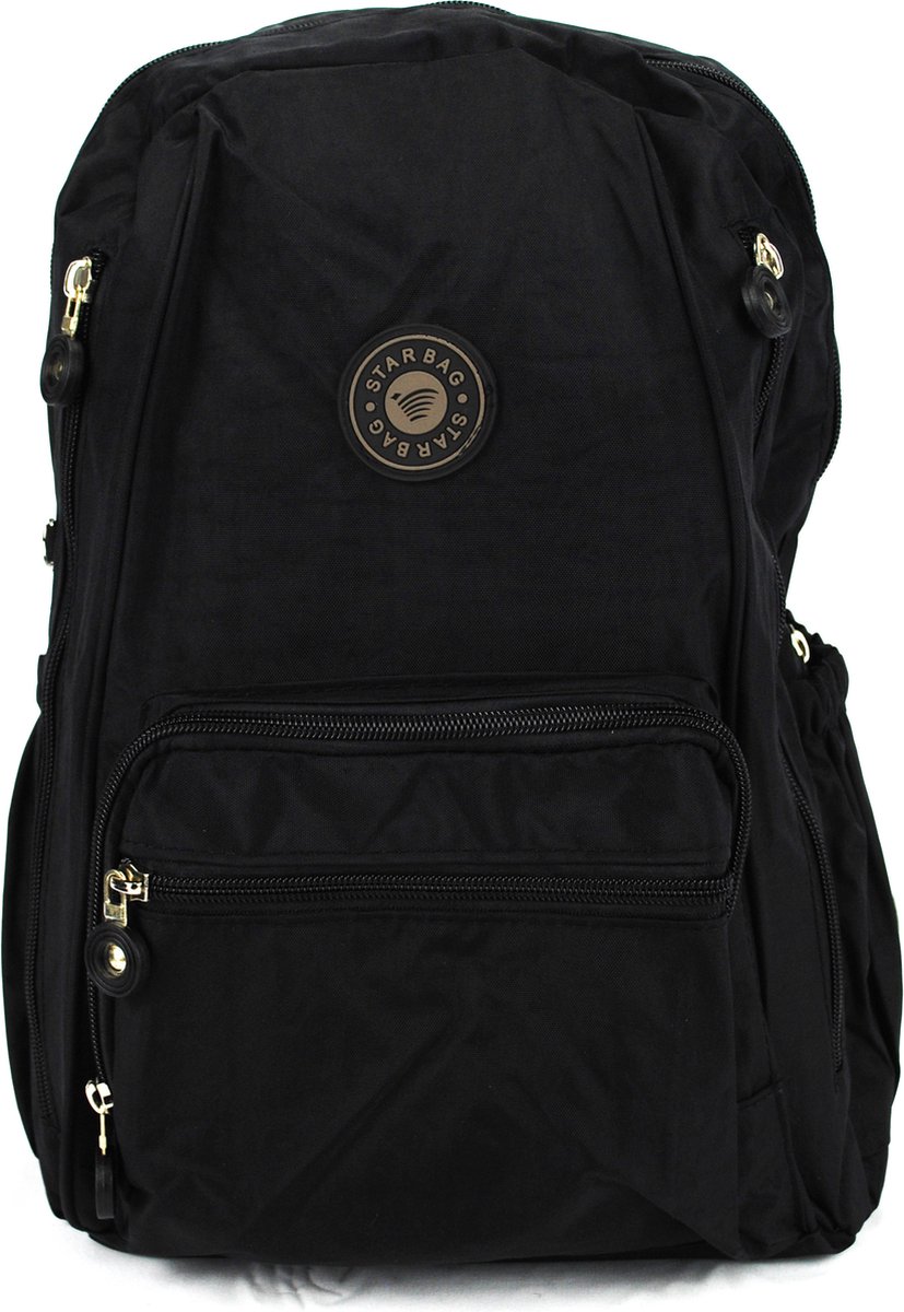 Starbag Rugzak Unisex Crinkle-Nylon Zwart - ( YZ-0103-6) -26x11x28.5cm ...