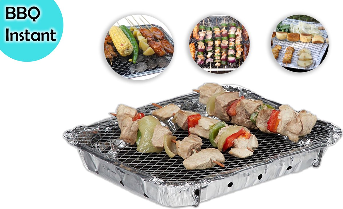 22 x wegwerp BBQ - wegwerpbarbecue - gebruiksklaar 500 g kolen ...
