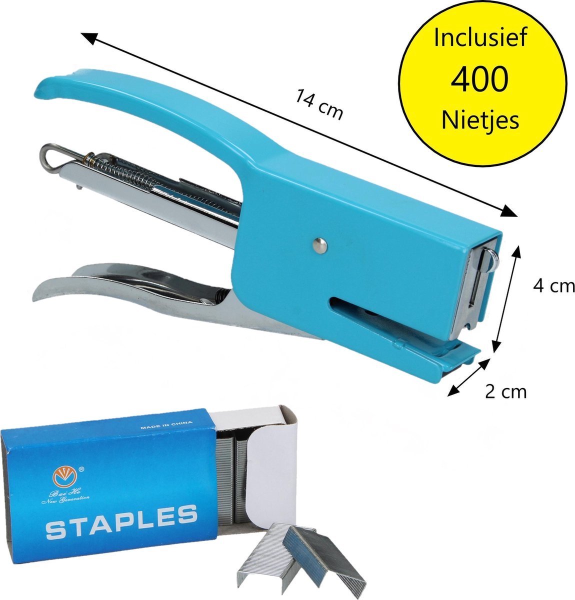 Kreeft | Nietmachine | Blauw | Gratis 400 Nietjes | Niettang ...
