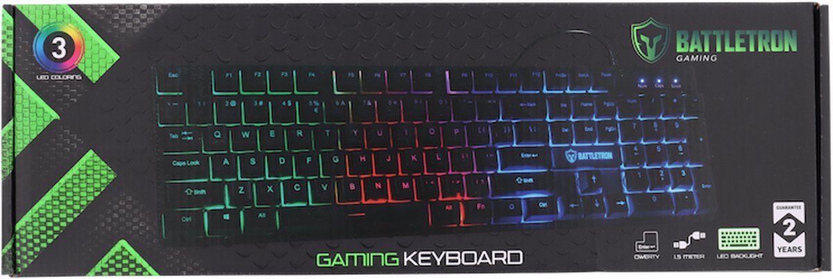 Battletron toetsenbord - Gaming Keyboard - Met RGB Led verlichting ...