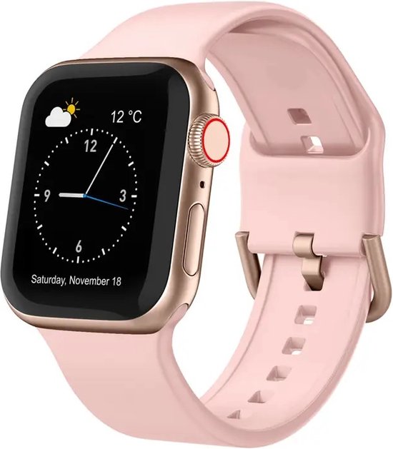LunaLux® - Bandje voor Apple Watch - 38/40/41 mm - Roze - Geschikt voor ...