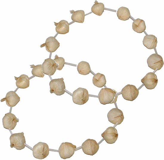 2x stuks knoflook ketting - Carnaval verkleed spullen Fransman/Dracula ...