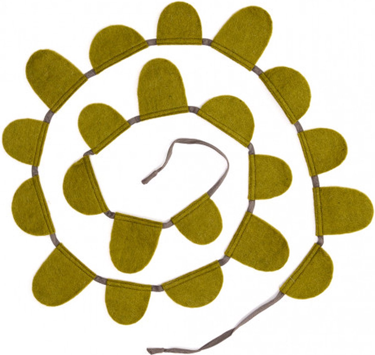 Slinger round flag | naturel | groen | vilt | vlaggenlijn | vlaggetjes ...