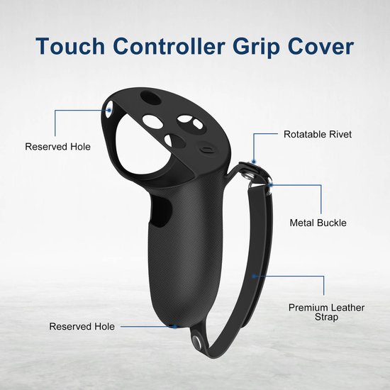 Siliconen Case met Strap geschikt voor Oculus Quest Pro Touch ...