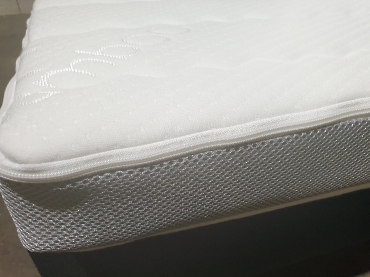 Boxspring kleur zwart 140x200cm compleet met nasa foam 3D topper. | bol.com