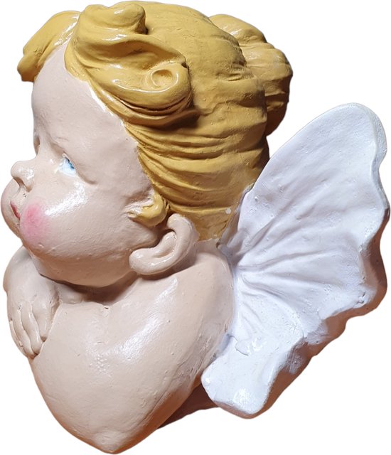 Engel - Wit - Figuur engel beeldje - Maat - 12 x 14 cm. | bol