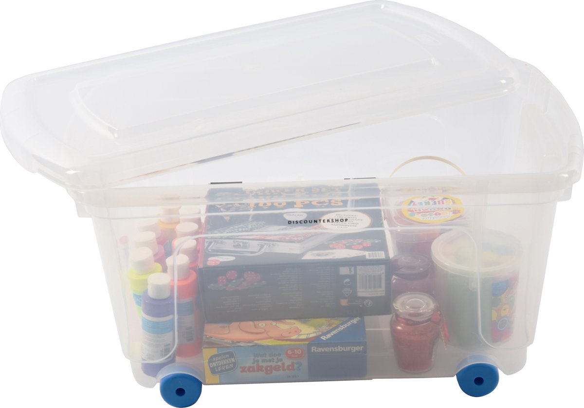 Opbergbox op wielen | Rollerbox | hele stevige opbergbox | inhoud 45 ...
