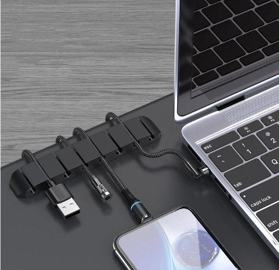 |Twinza®| Kabel Organiser Zwart - 2x kabel clips voor kabels ...