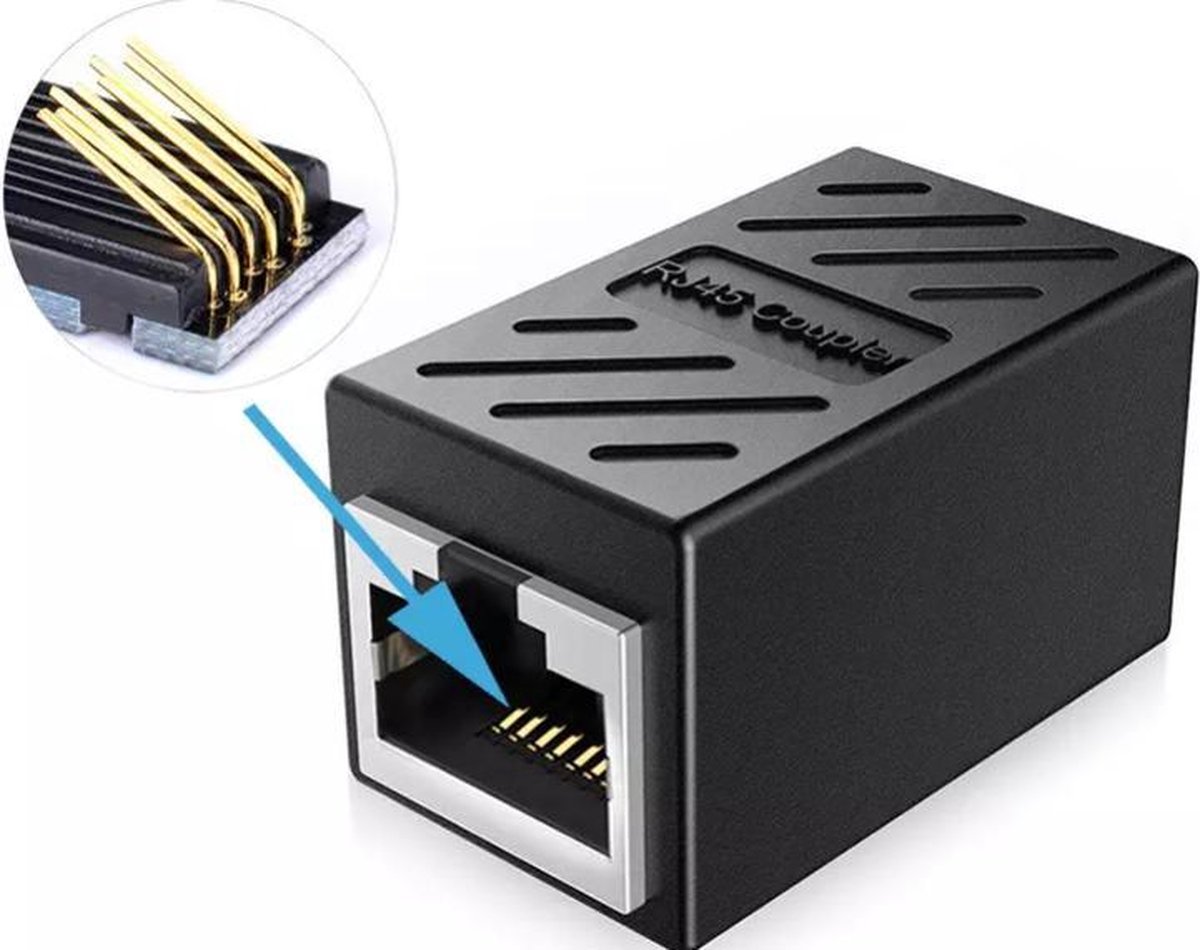 UTP Koppelstuk - Rood - Koppelstuk internetkabel - Ethernet Connector ...