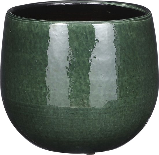 Mica Decorations - Cache-pot/pot de fleur - céramique - vert foncé ...