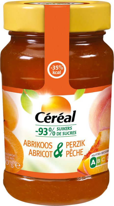Céréal Jam Abrikoos & Perzik - 6 x 270 gr - Voordeelverpakking | bol